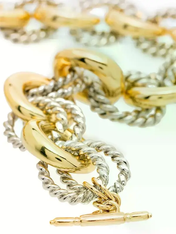 KENNETH JAY LANE Two-tone Rope-link Necklace