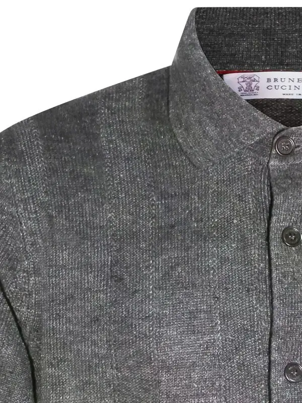 Brunello Cucinelli Button Linen Shirt - Grey