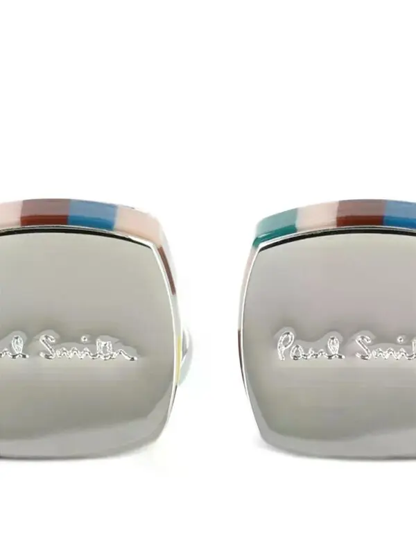 Paul Smith Striped-pattern Cufflinks