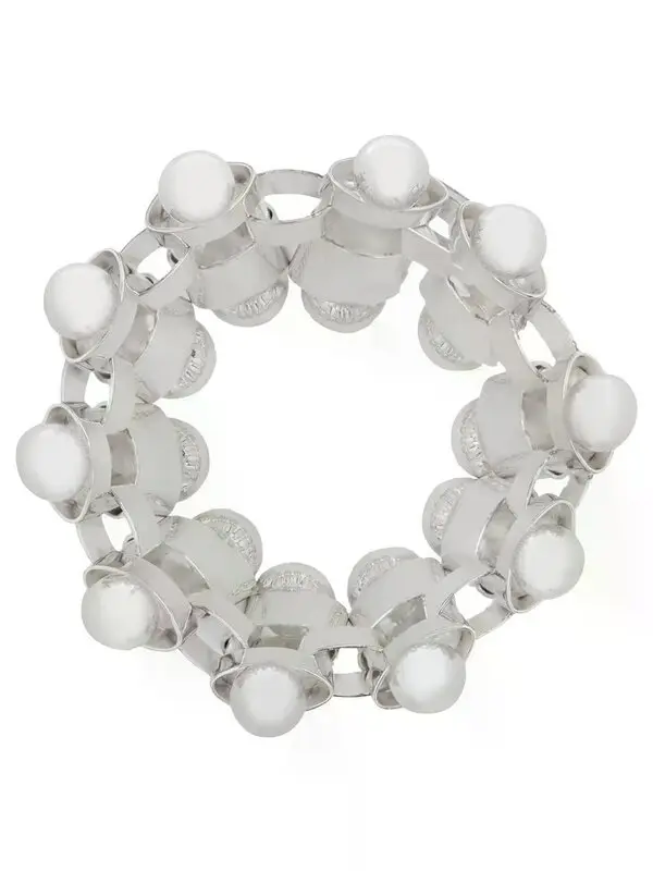 JIL SANDER Tone Geometric Beaded Bracelet