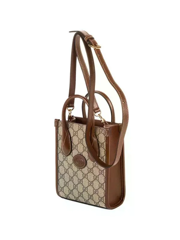 Gucci Micro Gg-canvas Tote Bag - Neutrals