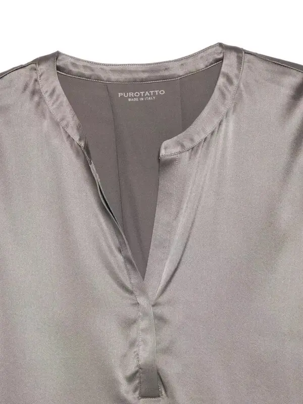 PUROTATTO V-neck Long Sleeve Shirt