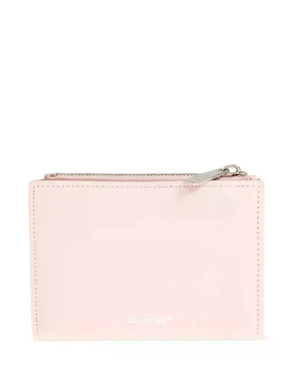 Off-White Jitney Quote Zip Wallet - Pink