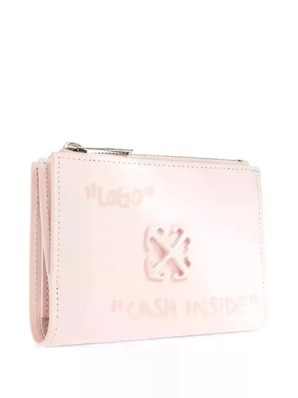Off-White Jitney Quote Zip Wallet - Pink