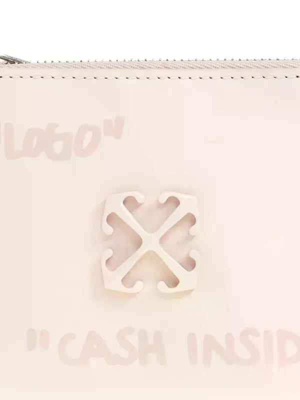 Off-White Jitney Quote Zip Wallet - Pink