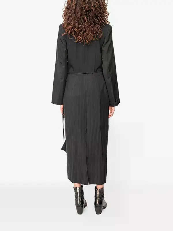FAÇON JACMIN Raine Wrap Striped Midi Dress