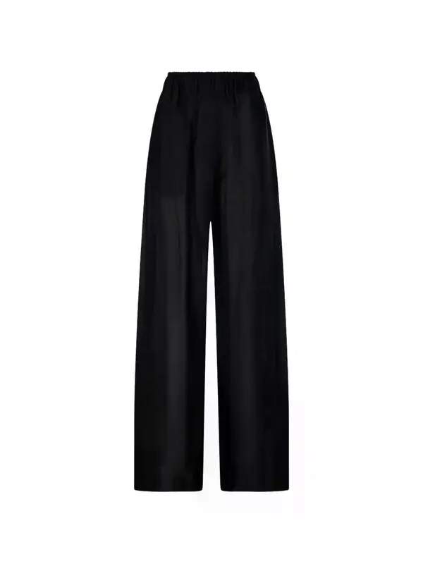THELATEST Elasticated Wide-leg Trousers - Black