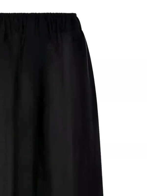 THELATEST Elasticated Wide-leg Trousers - Black