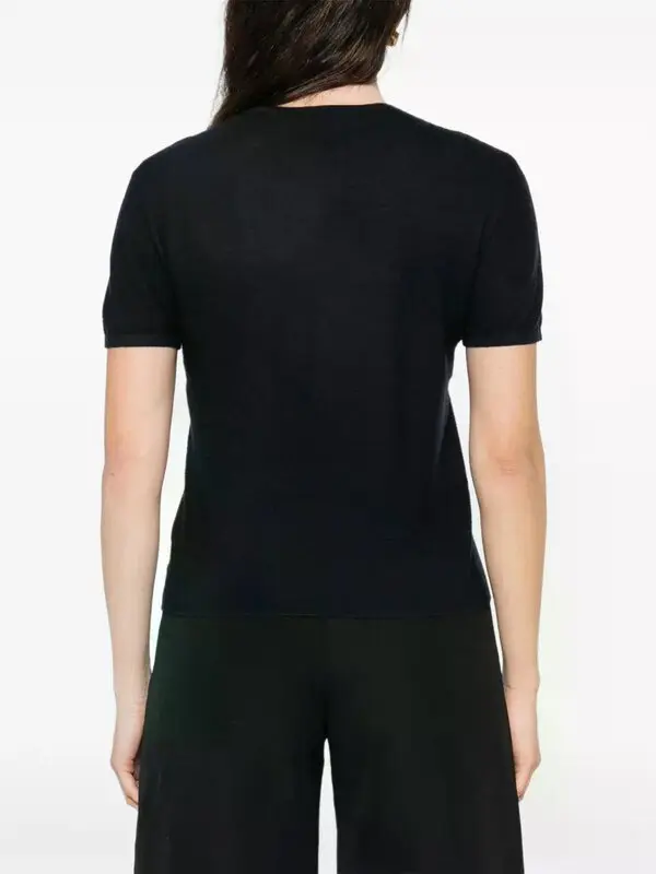 LISA YANG The Ira Short-sleeve Knitted T-shirt