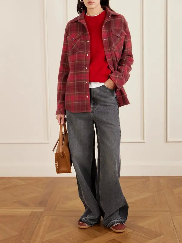 GOD’S TRUE CASHMERE Checked Cashmere Shirt
