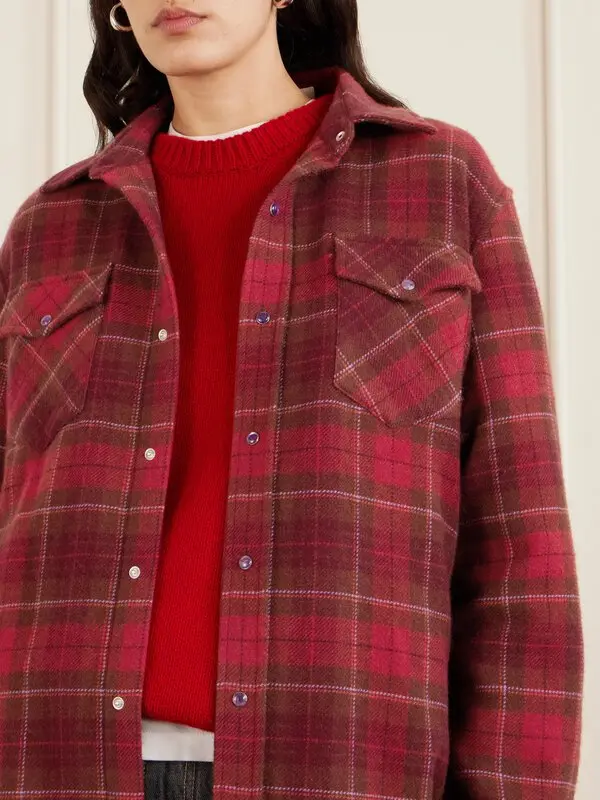 GOD’S TRUE CASHMERE Checked Cashmere Shirt