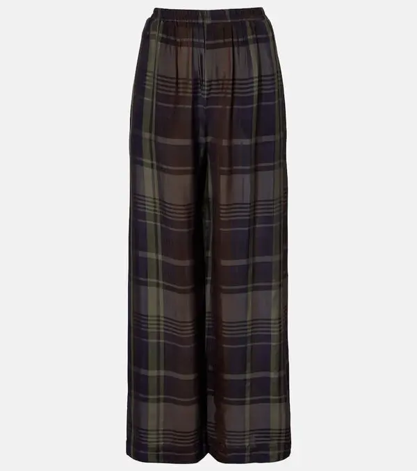 THE FRANKIE SHOP Baxter Checked Wide-leg Pants - Multicoloured