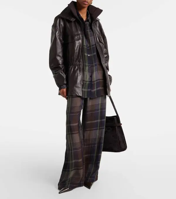 THE FRANKIE SHOP Baxter Checked Wide-leg Pants - Multicoloured