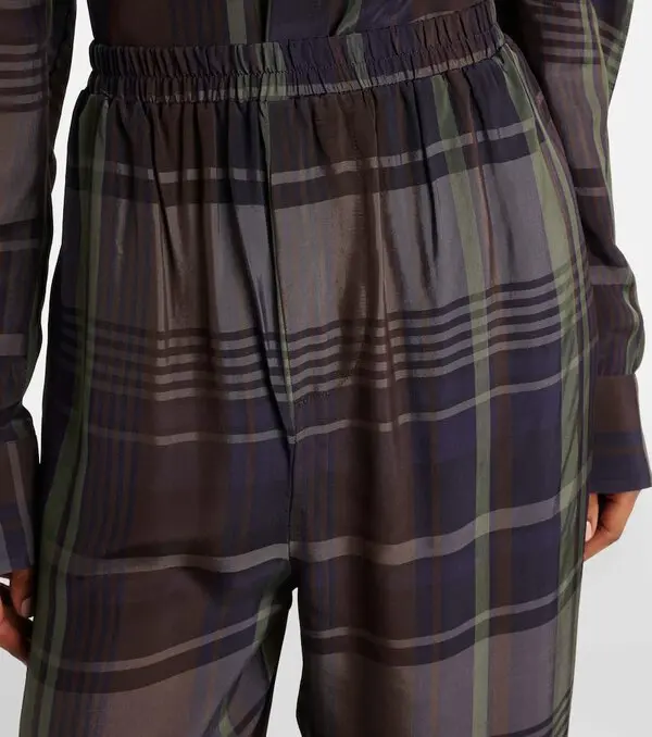 THE FRANKIE SHOP Baxter Checked Wide-leg Pants - Multicoloured