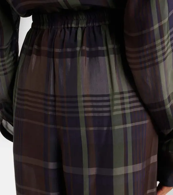 THE FRANKIE SHOP Baxter Checked Wide-leg Pants - Multicoloured