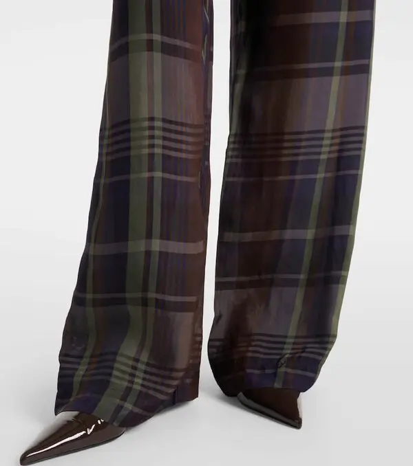 THE FRANKIE SHOP Baxter Checked Wide-leg Pants - Multicoloured