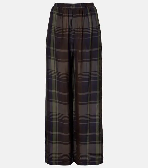 THE FRANKIE SHOP Baxter Checked Wide-leg Pants - Multicoloured