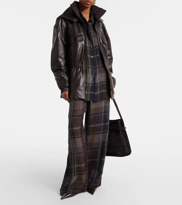 THE FRANKIE SHOP Baxter Checked Wide-leg Pants - Multicoloured