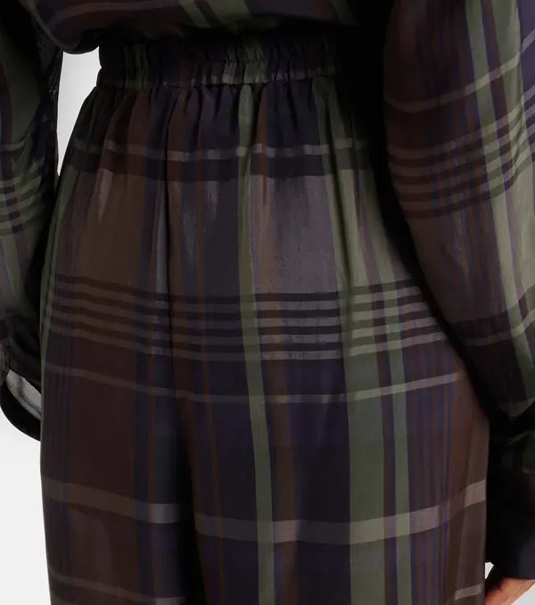 THE FRANKIE SHOP Baxter Checked Wide-leg Pants - Multicoloured