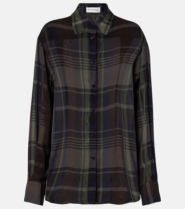 THE FRANKIE SHOP Peri Sheer Plaid Shirt - Multicoloured