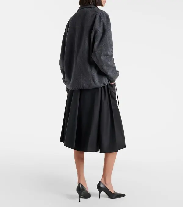 Prada Re-nylon Belted Midi Skirt