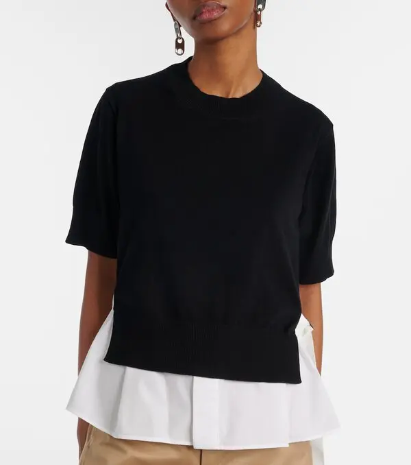 Sacai Paneled Top - Black