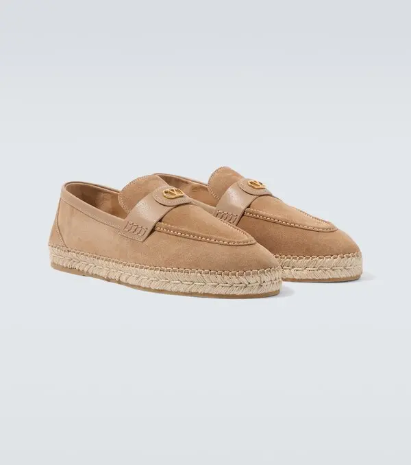 Valentino Garavani Vlogo Suede Espadrilles - Beige