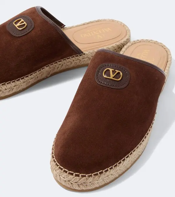 Valentino Garavani Vlogo Suede Mules