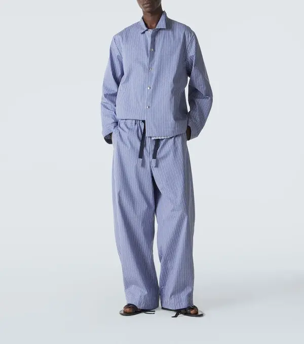 Sacai Striped Cotton Poplin Blouson Jacket