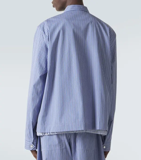 Sacai Striped Cotton Poplin Blouson Jacket