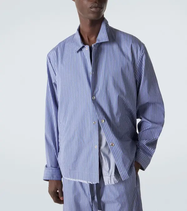 Sacai Striped Cotton Poplin Blouson Jacket