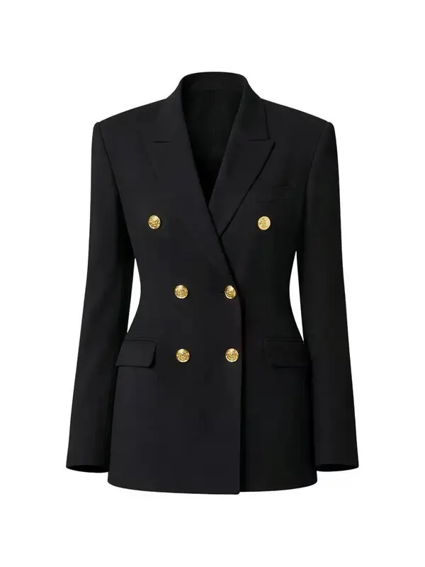 Elisabetta Franchi Double-breasted Blazer With Gold-tone Hardware