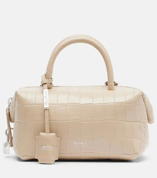 Max Mara Boston Leather Tote - Beige