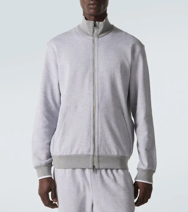 Brioni Cotton-blend Track Jacket