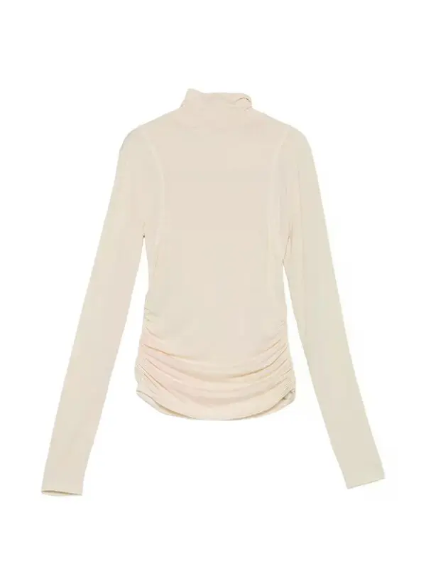 Patrizia Pepe Draped Turtleneck Jersey