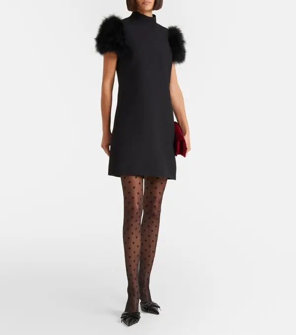 Wolford Daisy Floral Tights - Black