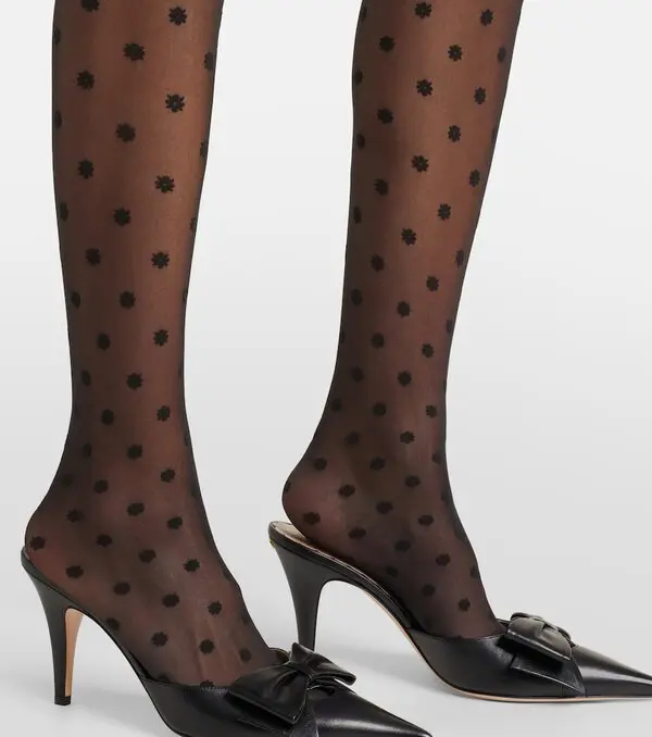 Wolford Daisy Floral Tights - Black