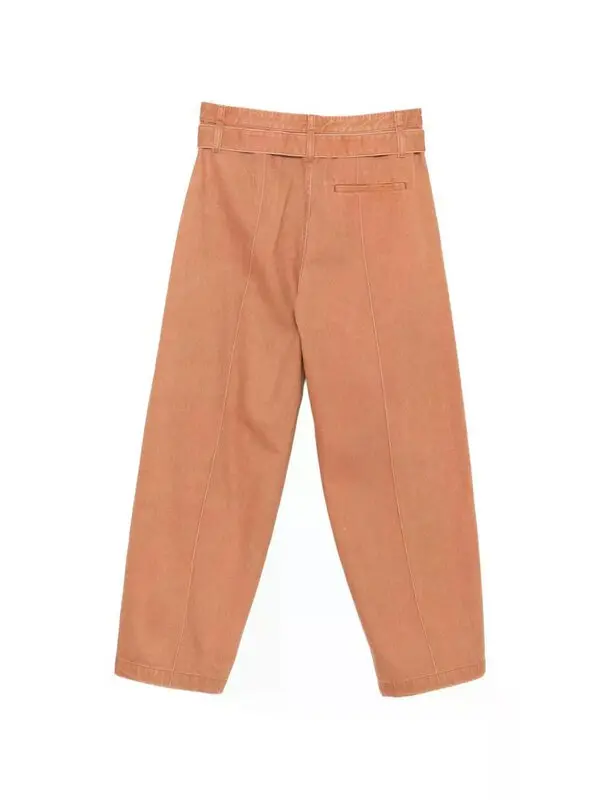 CROQUIS Belted Wide-leg Jeans