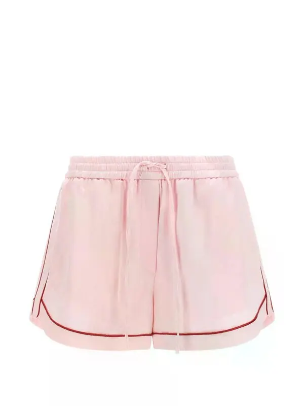 Off-White Drawstring Pyjama Shorts - Pink