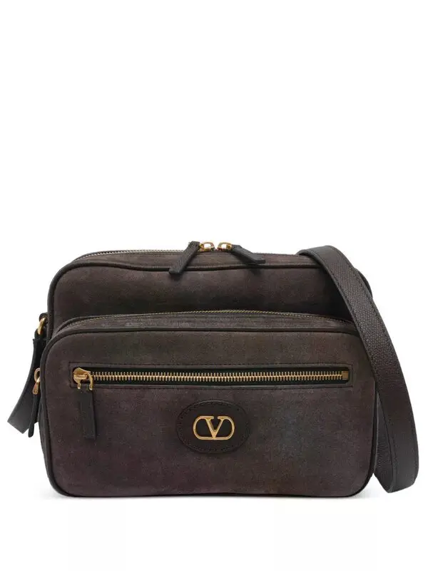 Valentino Garavani Small Antibes Suede Cross Body Bag - Brown