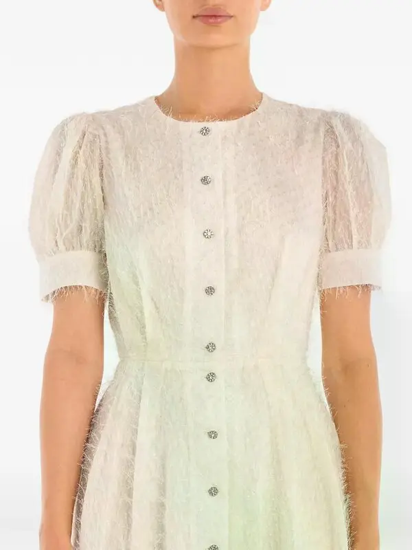 POST MERIDIEM Buttoned Midi Dress - Neutrals