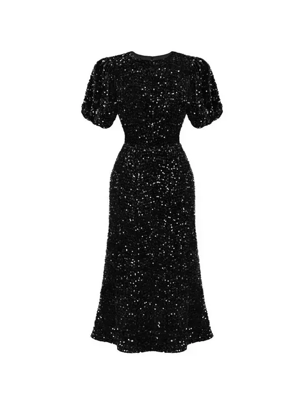 POST MERIDIEM Sequin-embellished Midi Dress