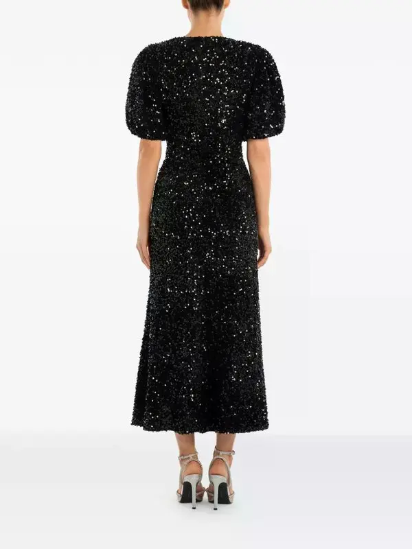 POST MERIDIEM Sequin-embellished Midi Dress