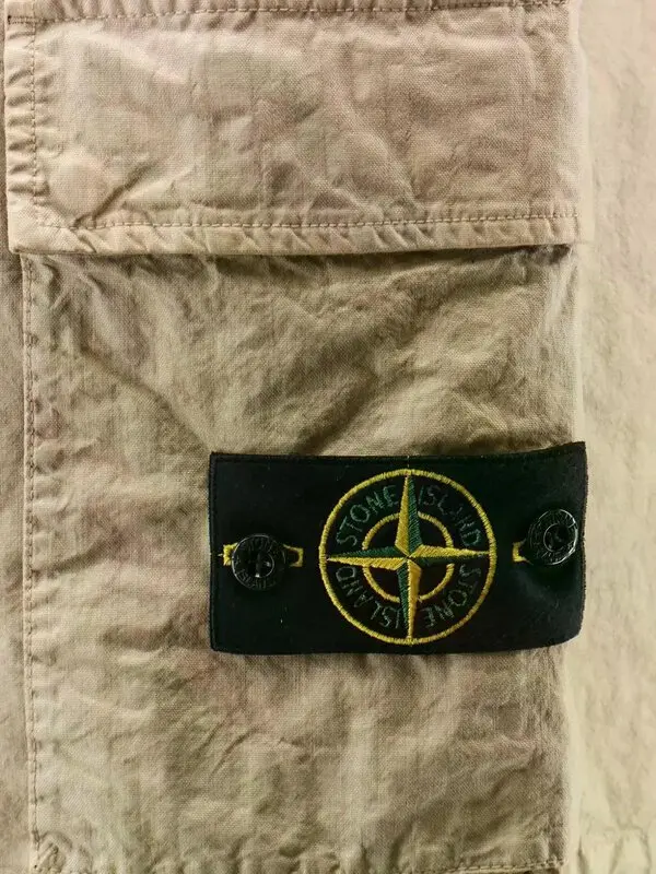 Stone Island Cargo Shorts With Logo Patch
