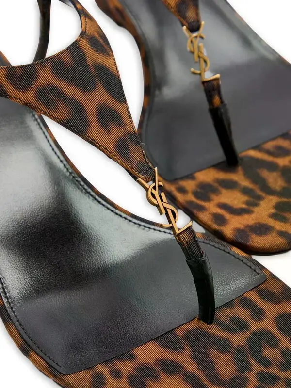 Saint Laurent Leopard-print Wedge Sandals