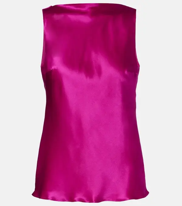 Nina Ricci Open-back Silk-blend Satin Top - Pink