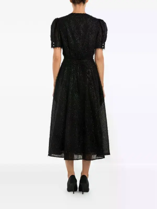 POST MERIDIEM Button-front Midi Dress - Black