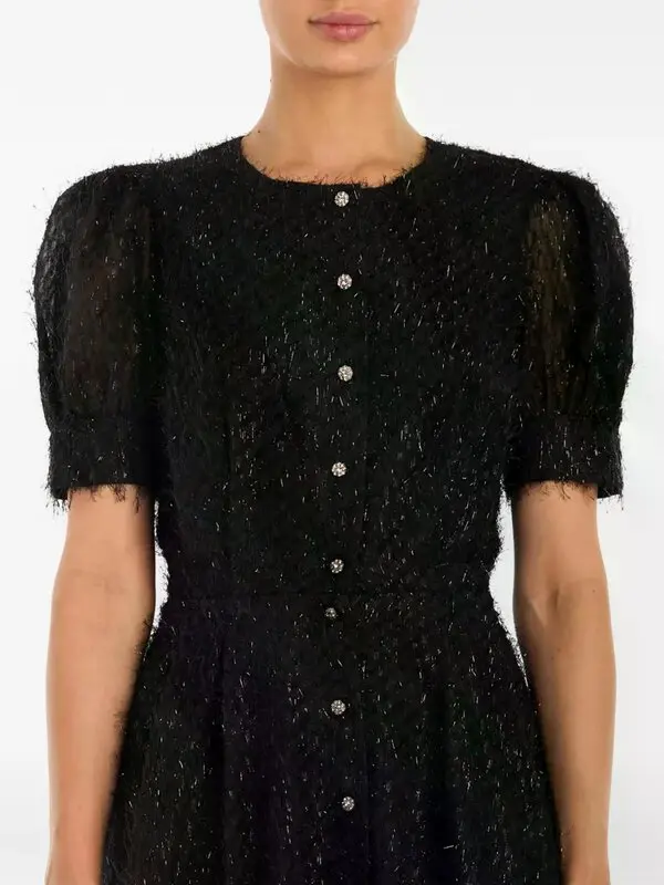 POST MERIDIEM Button-front Midi Dress - Black