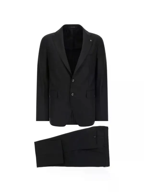 Tagliatore Virgin-wool Tailored Suit - Black