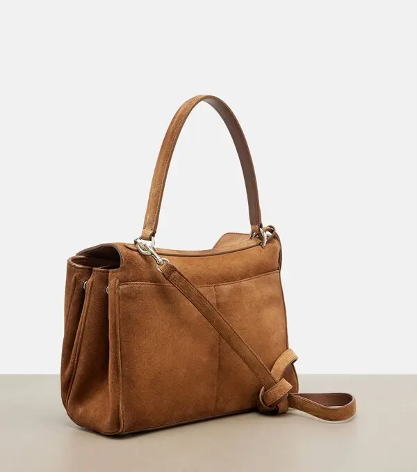 Balenciaga Rodeo Small Suede Tote Bag - Brown
